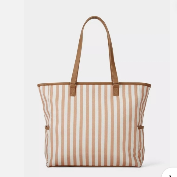 thirty-one | Bags | Nwt Thirtyone Warm Sand Stripe Cindy Tote | Poshmark